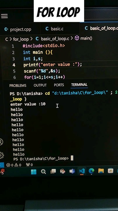 for loop in c language programming #shorts #short #c #coding #programming #cod - YouTube
