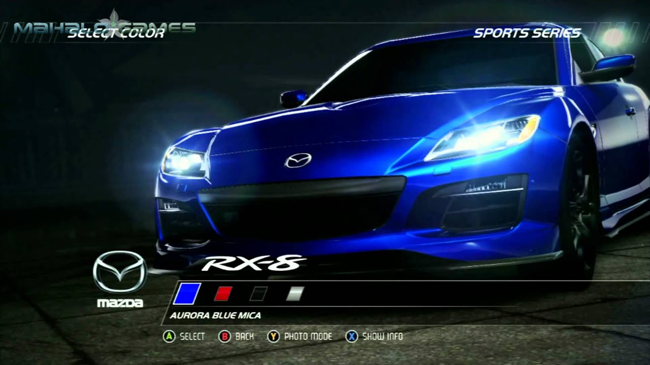 Need For Speed Hot Pursuit- Cars- Mazda RX-8 - YouTube