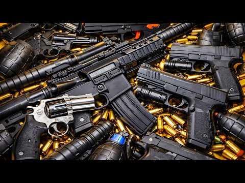 Siyah Arisofts ve Oyuncak Tabanca Kutusu - BB Colt/ SigSauer/ Greande/Compass/CapGun