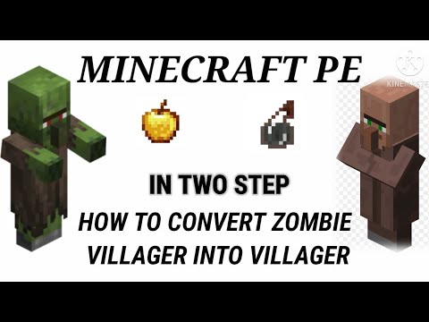 HOW TO CONVERT ZOMBIE VILLAGER INTO VILLAGER IN MINECRAFT PE - YouTube