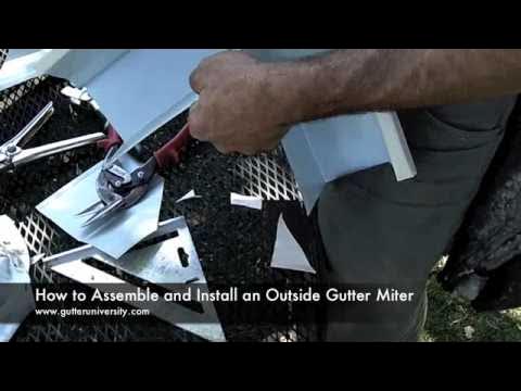 How to Assemble and Install an Outside Gutter Miter - YouTube