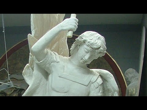 Modelado en yeso y resina de un Arcángel San Miguel. - YouTube