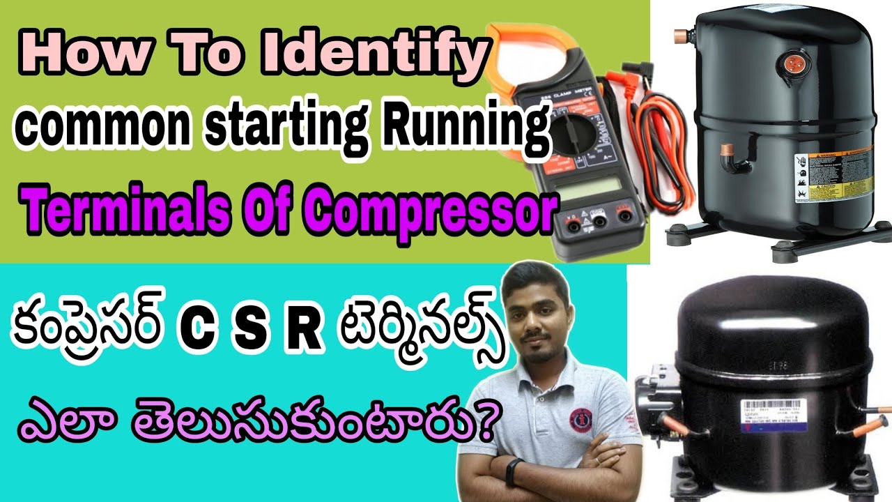 How to identify common starting Running (CSR) terminals of compressor ...