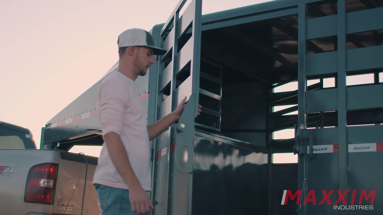 Maxxim Industries - Livestock Trailer - YouTube