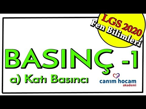 BASINÇ : Katı Basıncı | LGS 2020 8.Sınıf Fen Bilimleri