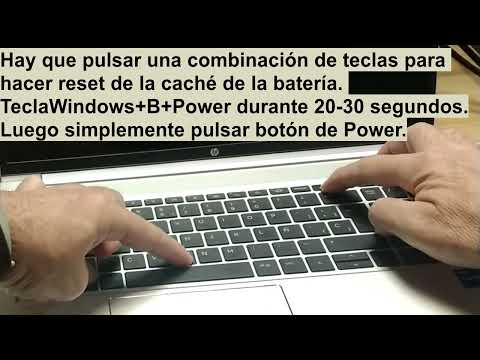 Portatil HP no arranca, resetear la caché de la batería
