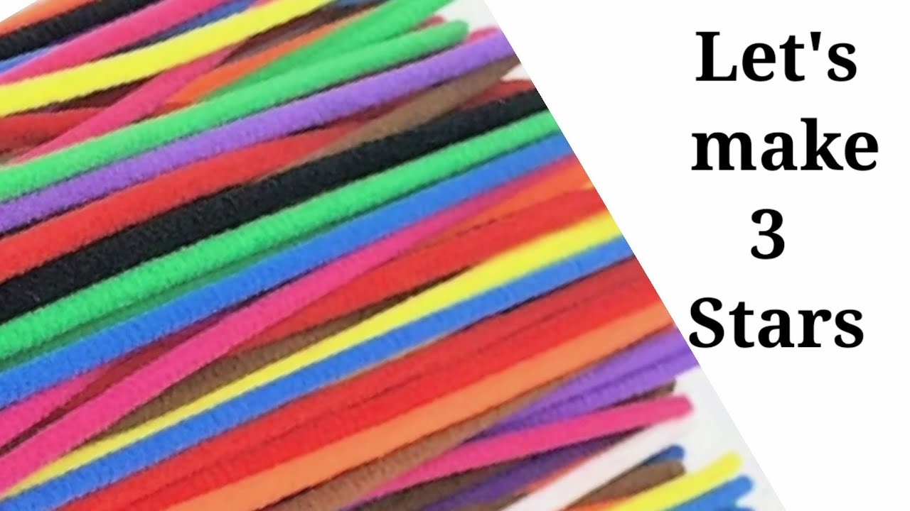 Let's make stars from pipe cleaners/stems/chenille/ ക്രിസ്മസ് ട്രീ ...