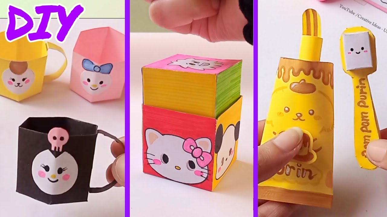 DIY Miniature Crafts Idea / Easy Craft Ideas / school hacks / mini ...