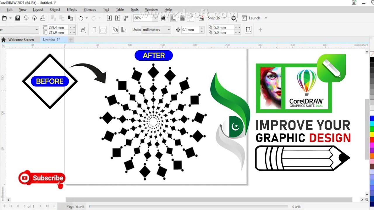 CorelDraw 2021: How to Make simple Logo Design - YouTube