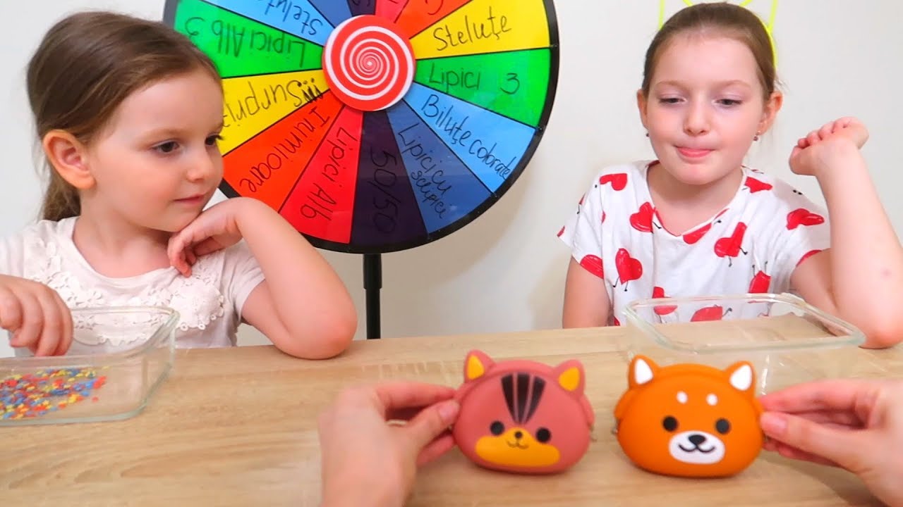 Slime Challenge cu Roata Norocului | Sofia si Sara au obtinut slime ...