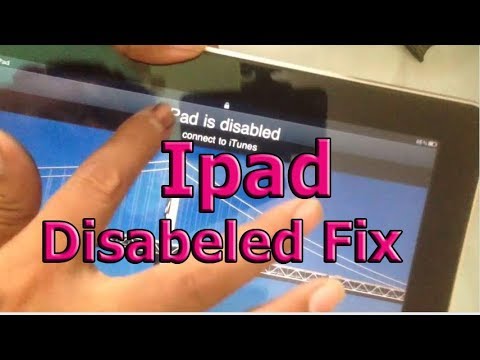 Ipad- Disabled- Fix | How to remove any disabled screen or passcode ...