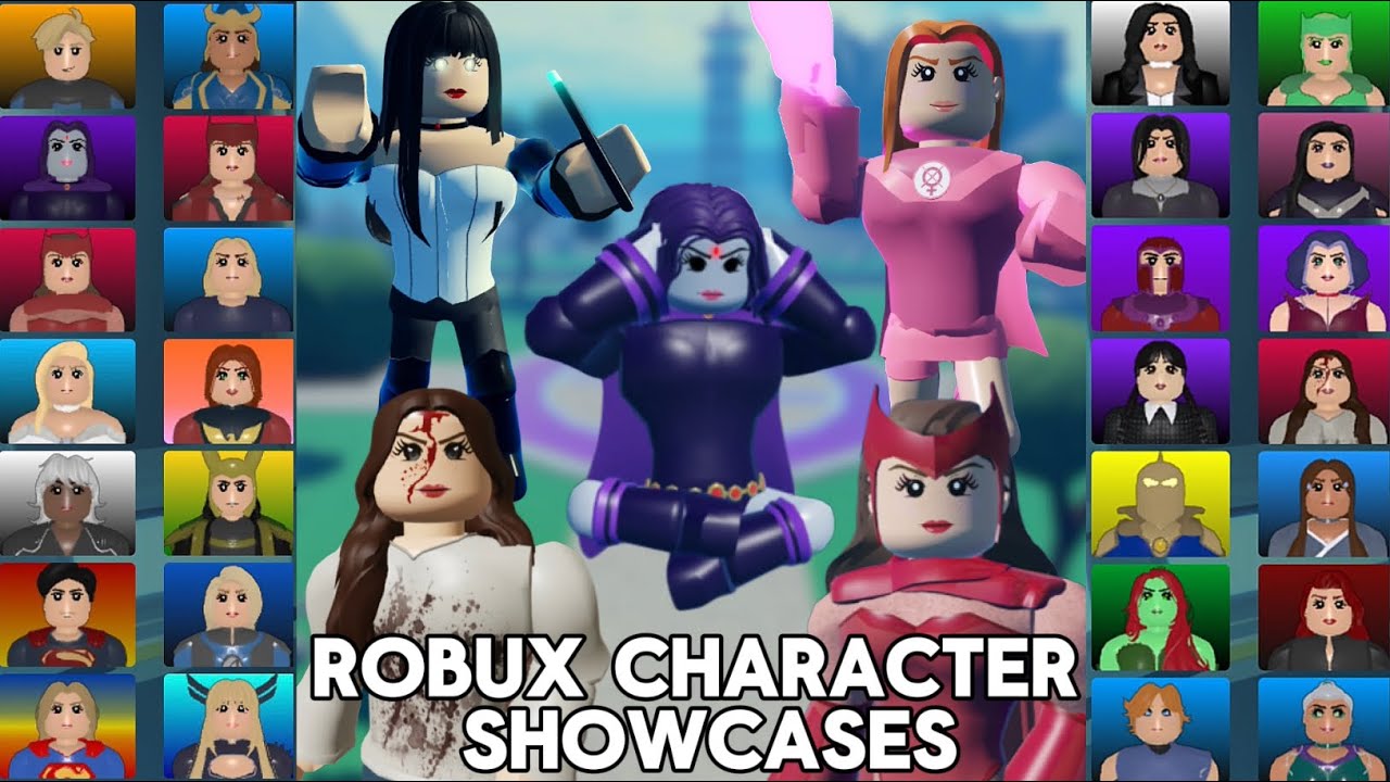 Robux character showcases (mostly base, some skins). Heroes online ...