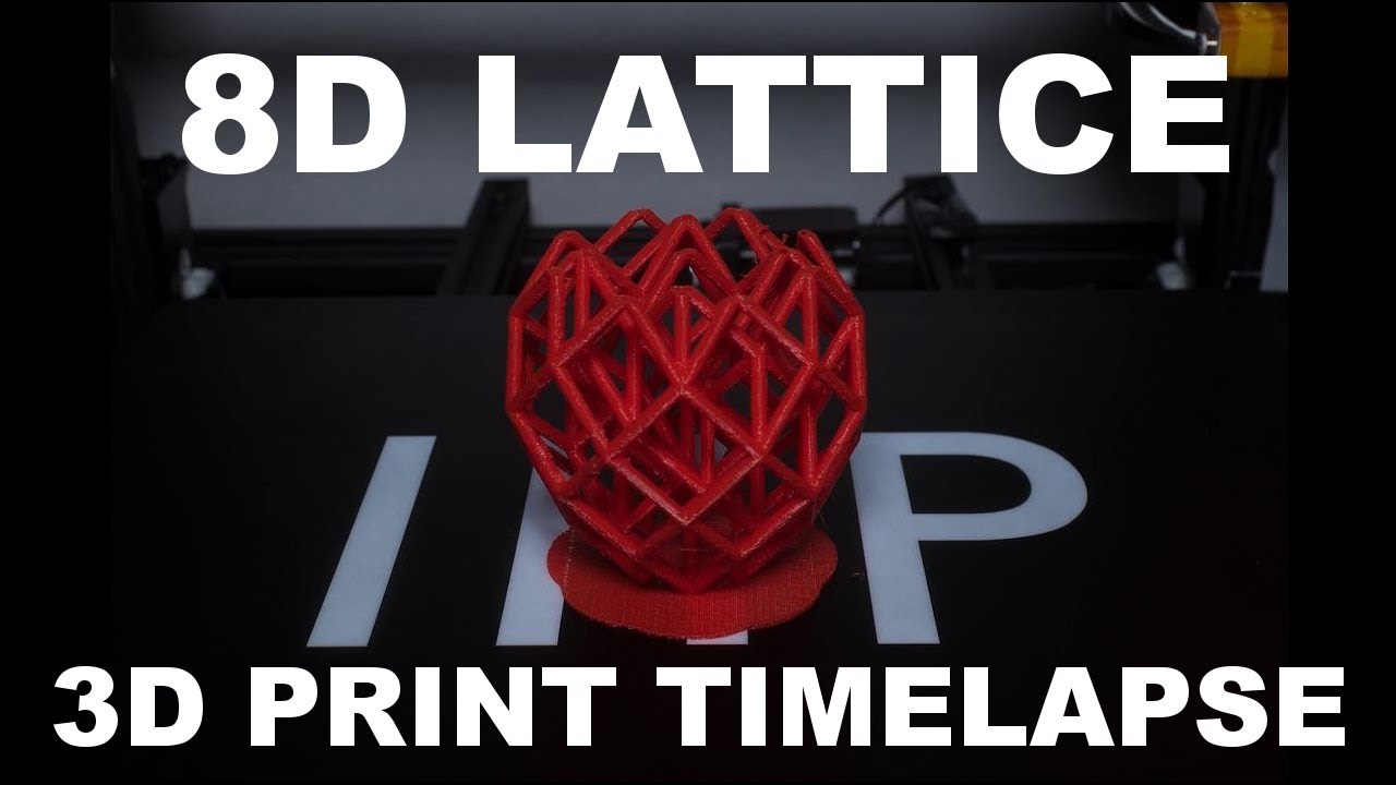 3D Print "Growing Effect" Timelapse - 8D Lattice - YouTube