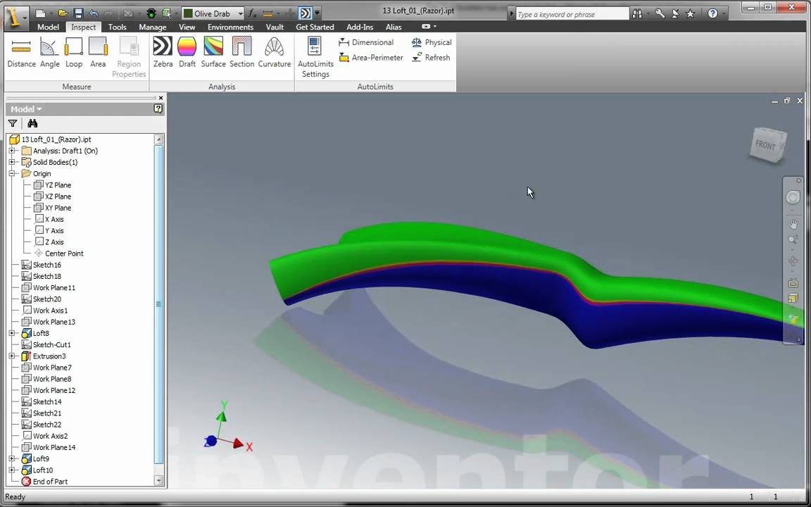 Inventor Draft Analysis - 3D Split Curve - YouTube