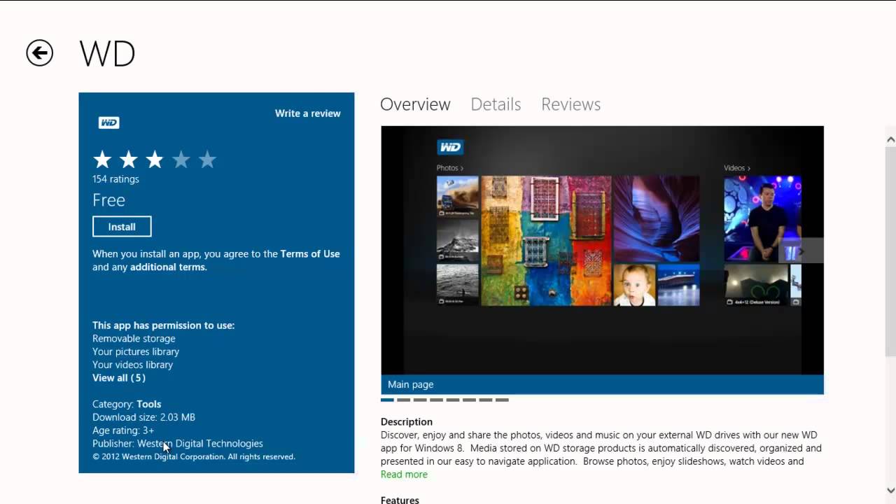 Western Digital App for Windows 8 PC - YouTube