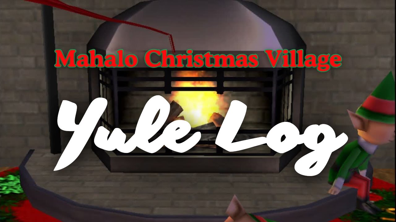 Mahalo Christmas Village Yule Log - YouTube
