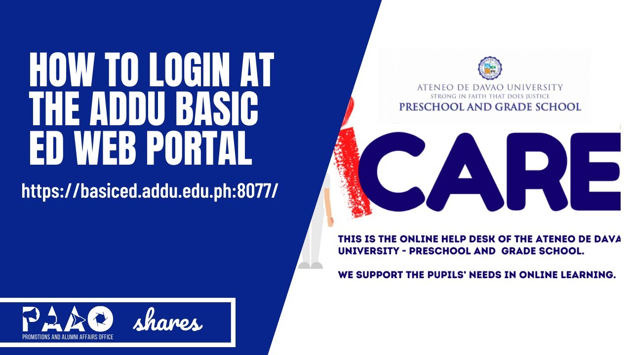 How to log in at the ADDU Basic Ed Web Portal by iConnect Staff Claire ...