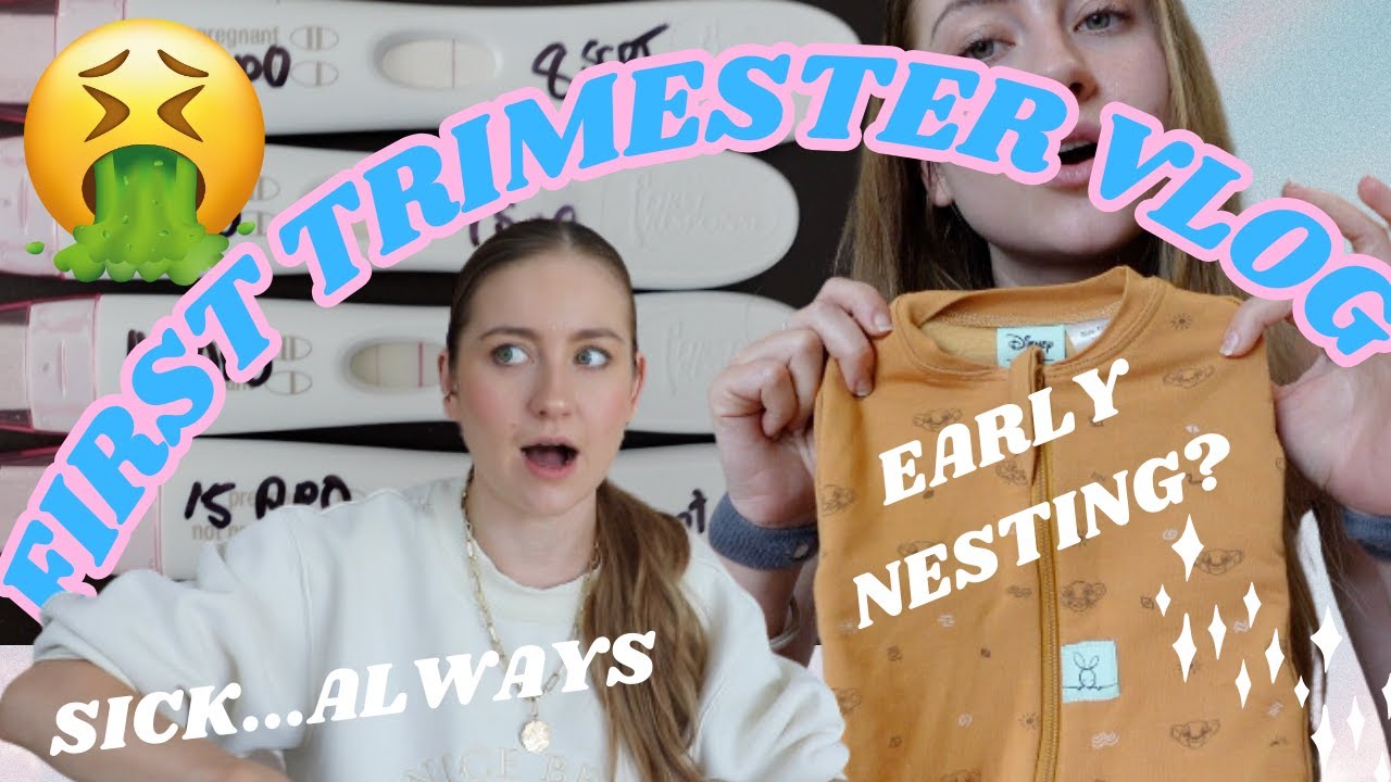 REALISTIC FIRST TRIMESTER PREGNANCY VLOG - PART 1 (weeks 4-8) | nausea ...