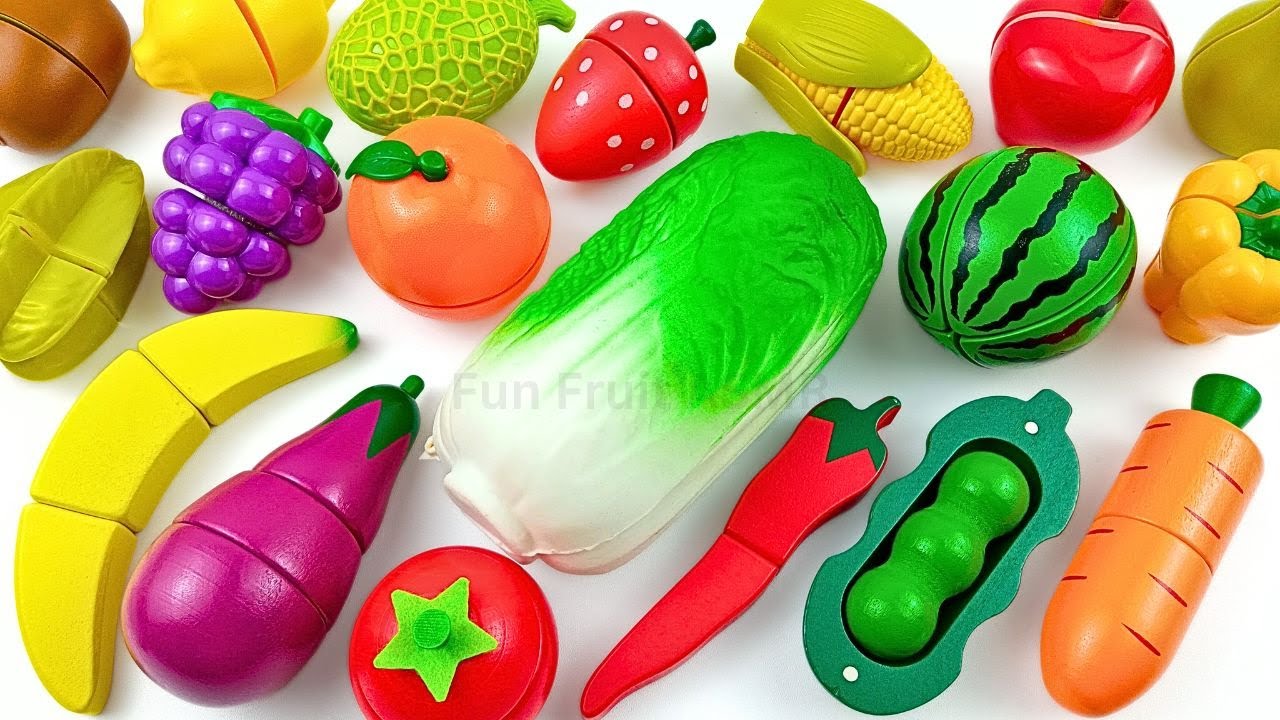 Satisfying Video | Cutting New Cabbage, Fruits and Vegetables | Wooden ...