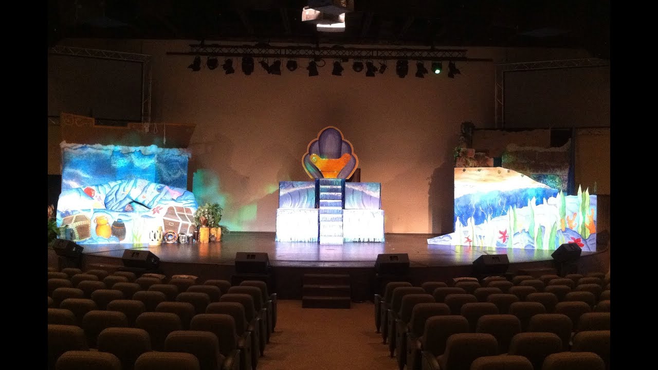 Time Lapse of little mermaid Set Build for youth performance - YouTube