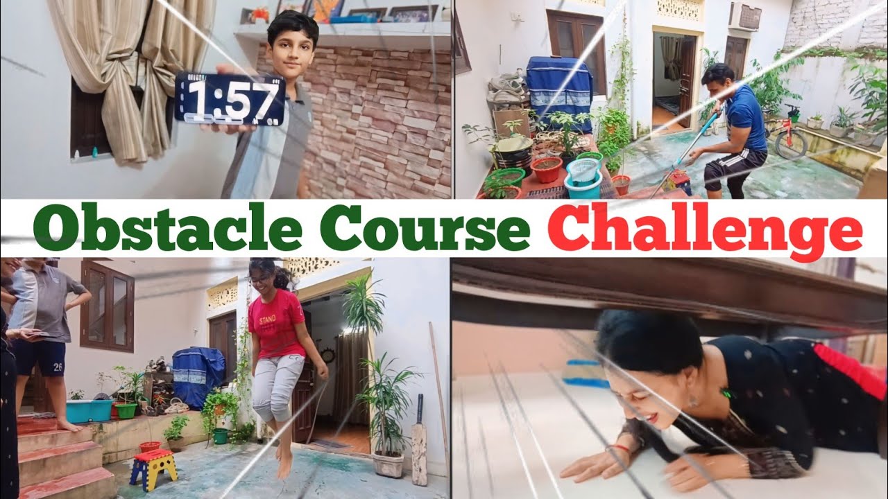 Obstacle Course Challenge with Family – Fun & Masti 🎈 - YouTube