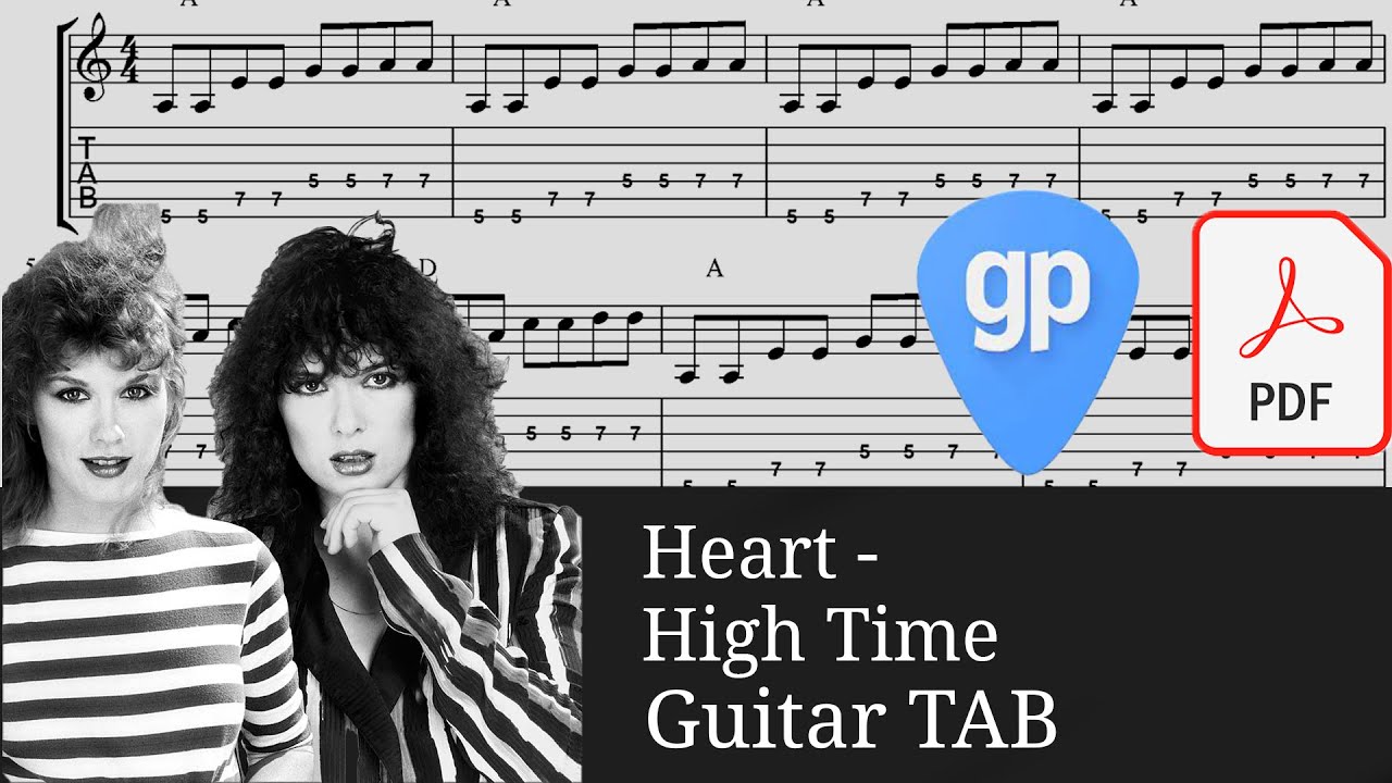 Heart - High Time Guitar Tabs [TABS] - YouTube