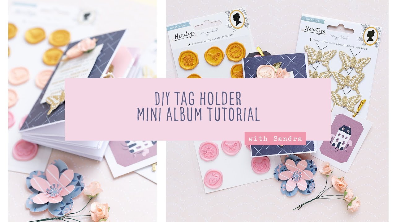 DIY Tag Holder Mini Album Tutorial - YouTube