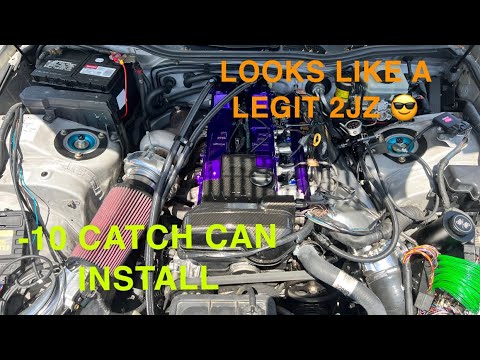 Turbo 2jz custom catch can install! (Turbo GS build) - YouTube