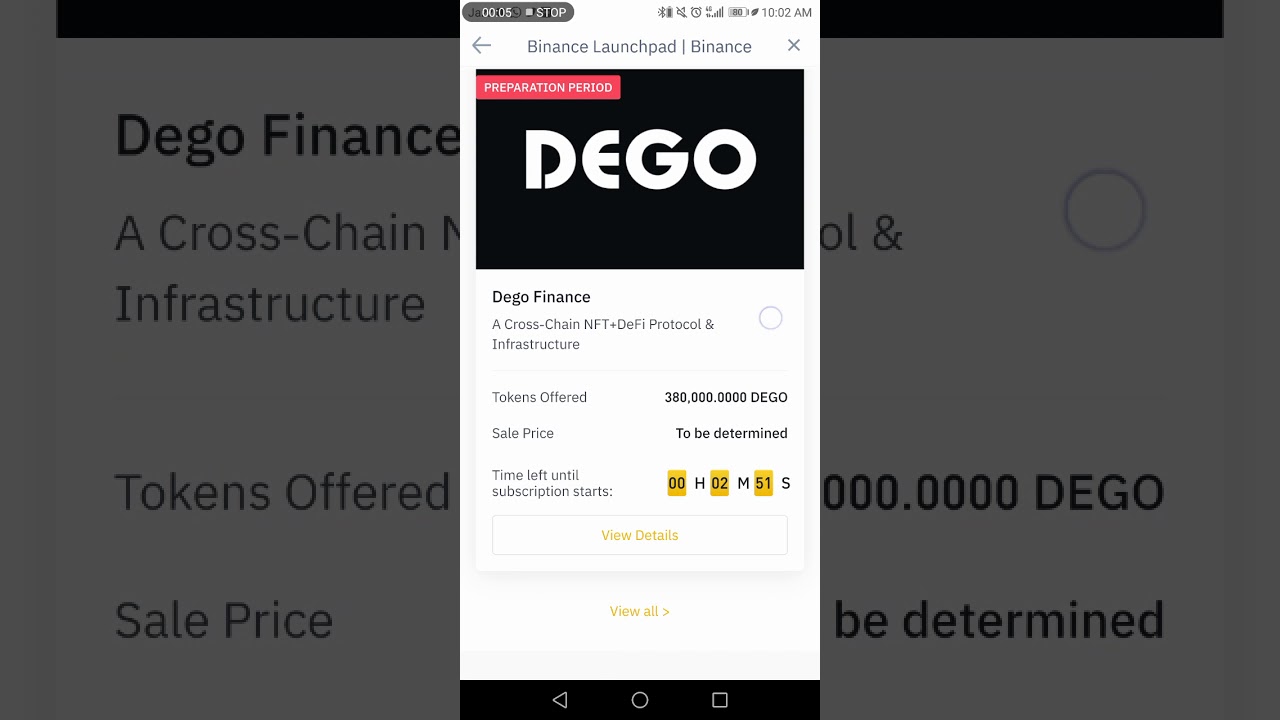 How to buy DEGO Coin in Pre sale at Binance Launchpad via BNB - YouTube