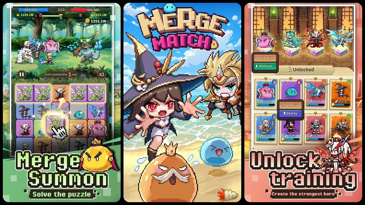 Merge Match Game Gameplay Android Mobile - YouTube