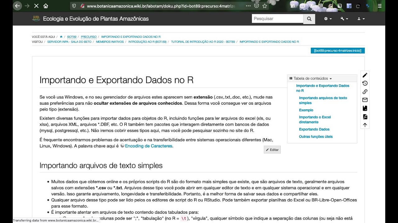 Importando e exportando dados no R - YouTube