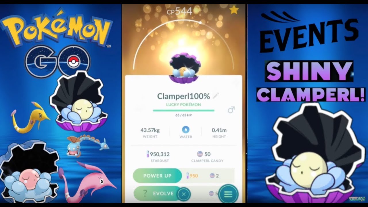 EVOLVING 100% SHINY LUCKY CLAMPERL!!! MUST SEE WHAT IT EVOLVE INTO ...