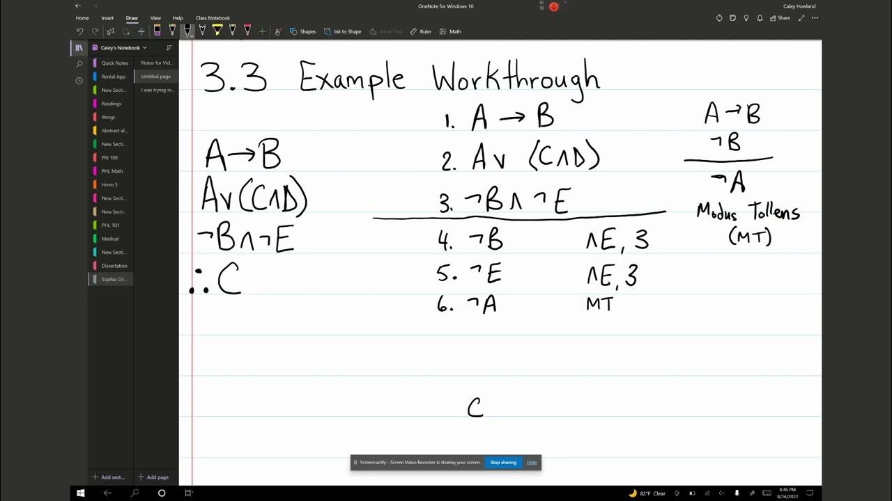 Proofs: Working Backward | Sophia Learning Tutorials - YouTube
