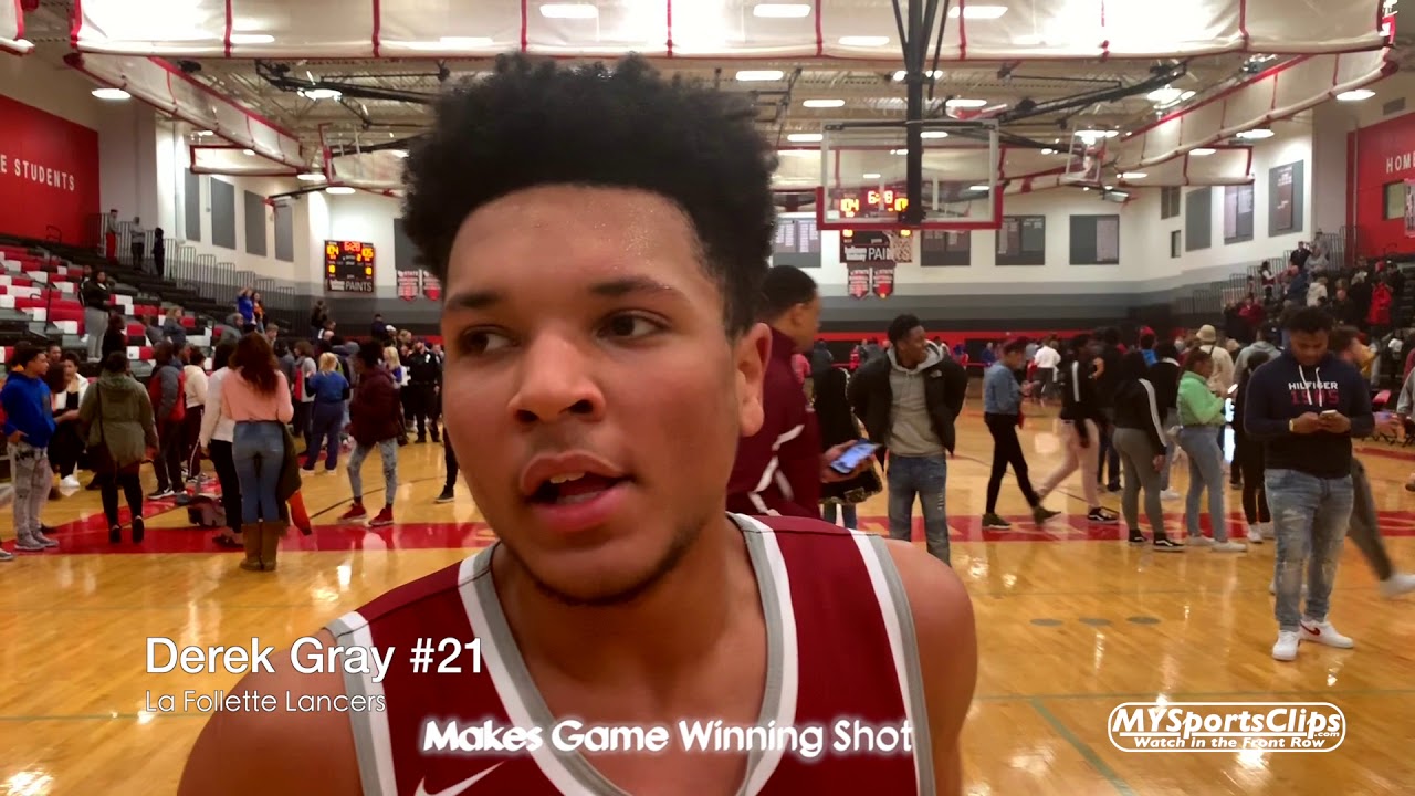 My Sports Clips Derek Gray Game Winning Shot Interview - YouTube