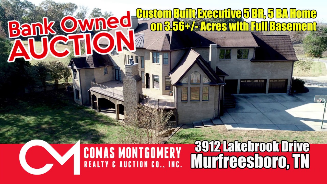 Bank Owned Custom Built Executive 5 BR, 5 BA Home on 3.56+/- Acres ...