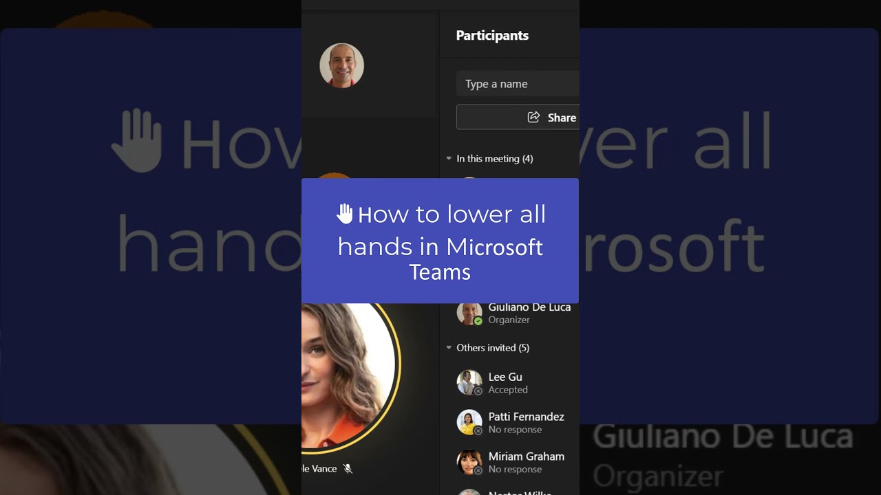 How to lower all hands in Microsoft Teams #shorts - YouTube