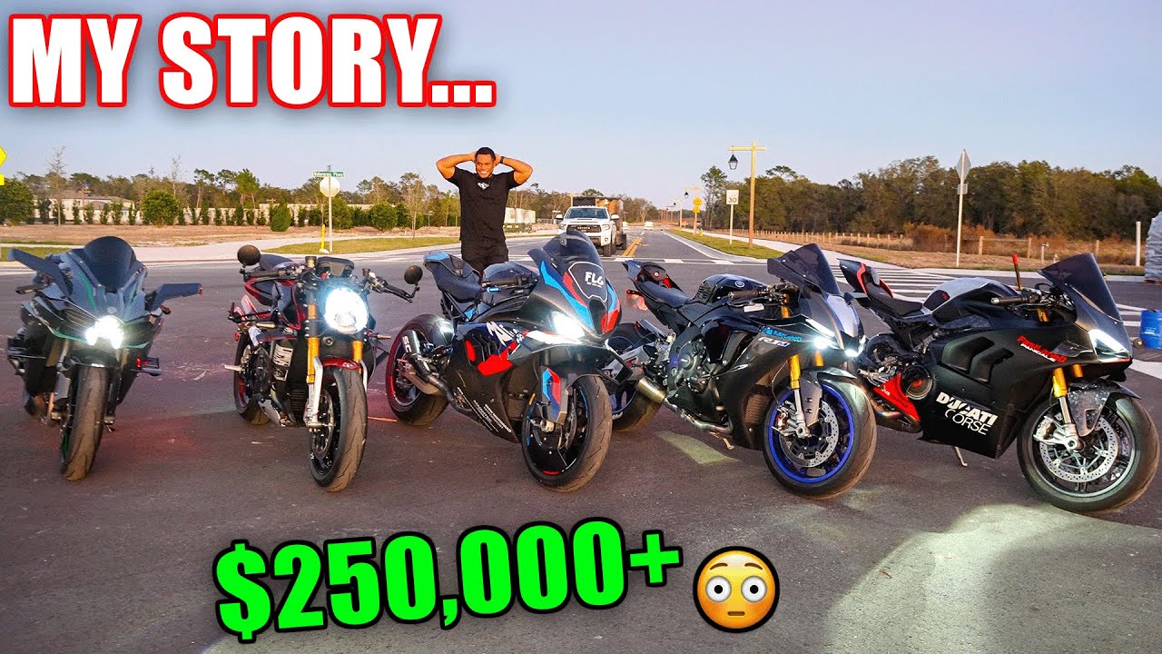 FULL TOUR Of My SUPERBIKE COLLECTION 🤯 | Ninja H2, M1000rr, R1M ...