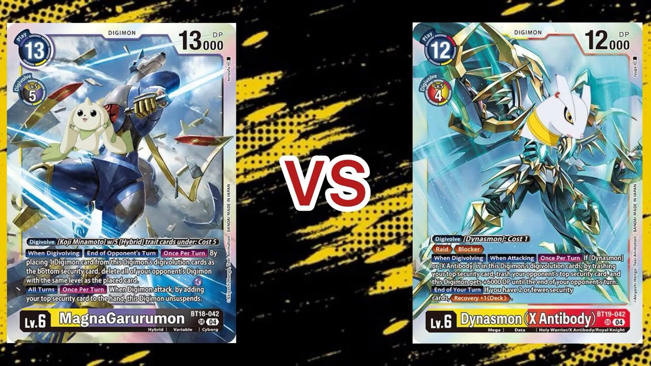 Magnagarurumon VS Dynasmon (X antibody)!!!! (Dual wielding doggo or ...