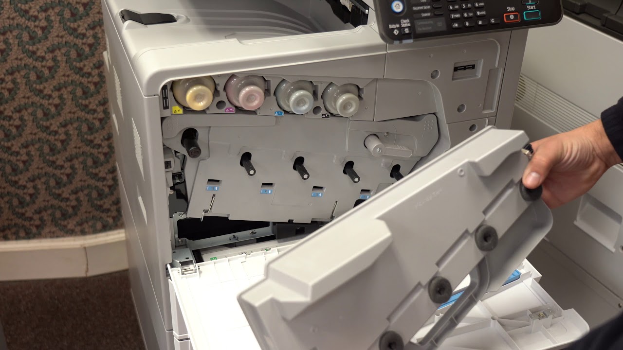 How to Replace Waste Toner Bottle for Savin C230/C401 - YouTube