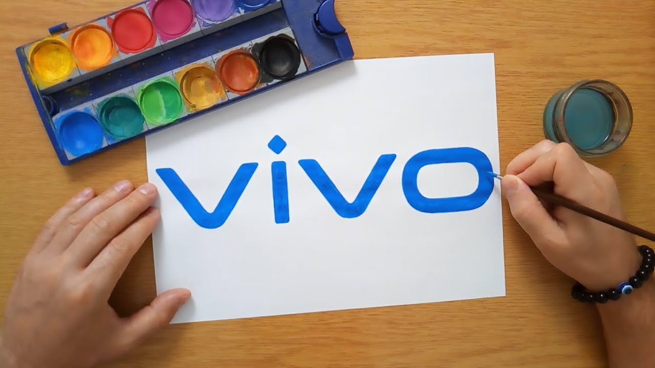 How to draw the vivo logo - YouTube