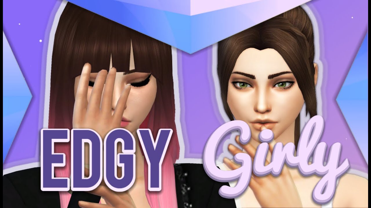 The Sims 4 Create A Sim / Edgy & Girly Twins - YouTube