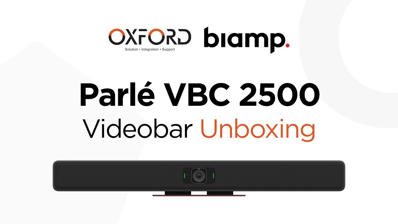 Biamp Parlé VBC 2500 Video Bar Unboxing - YouTube