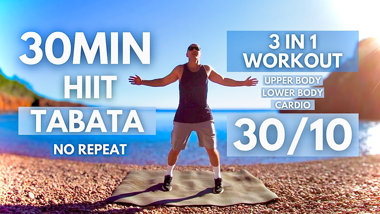 TABATA HIIT 30MIN / Full Body & Cardio Workout / Tabata 30/10 🔥NO ...