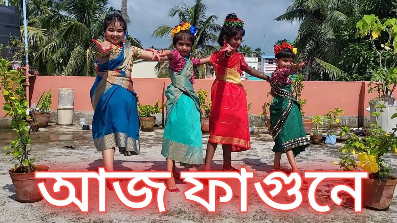 Aaj phagune agun Lage || Group Dance by Angik Sikhsha Kendra || Kids ...