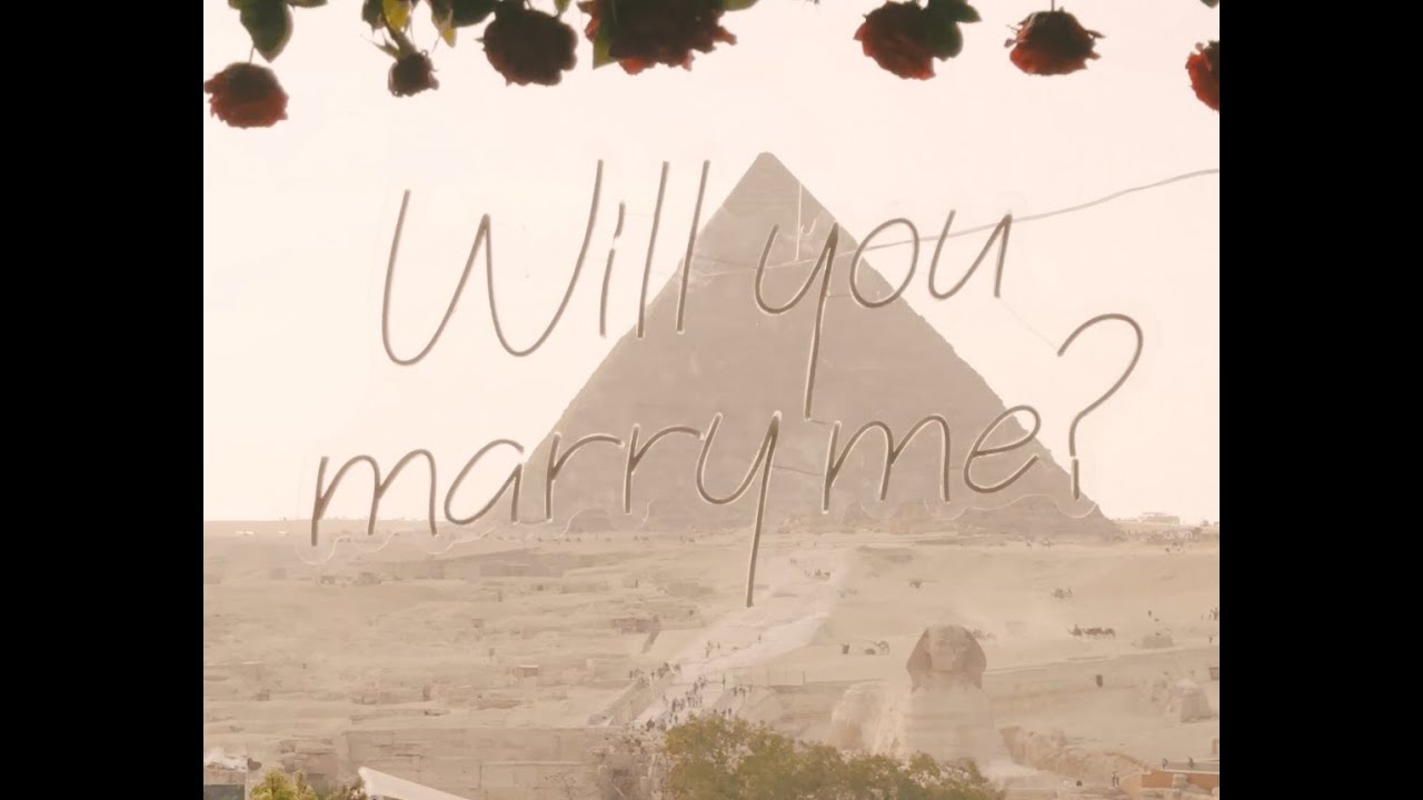 Epic Sunset Proposal at the Pyramids of Giza - YouTube