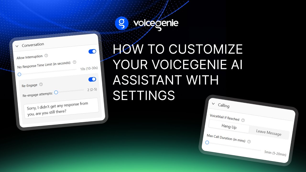 How To Customize Your VoiceGenie AI Assistant with Settings | Step-by ...