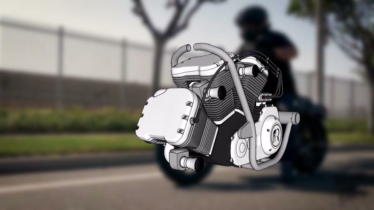 Harley Davidson W3 Engine Psychopath - YouTube