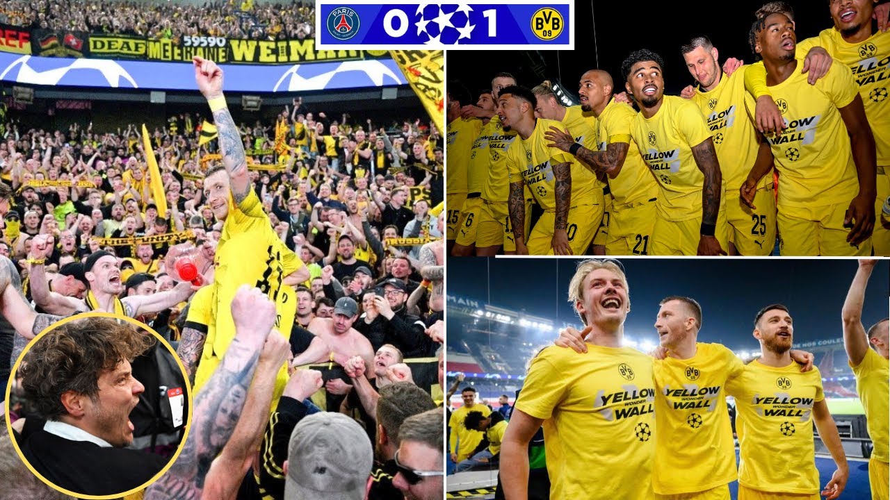 Borussia Dortmund Celebrations After Beating PSG 1-0 to Reach Champions ...
