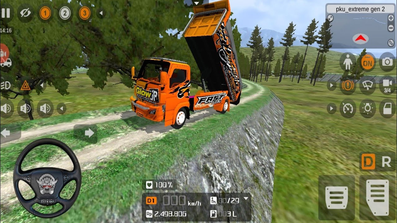 BUSSID TRUCK CANTER DUMP DI JALUR PKU EXTREME GEN 2 | Bus Simulator ...