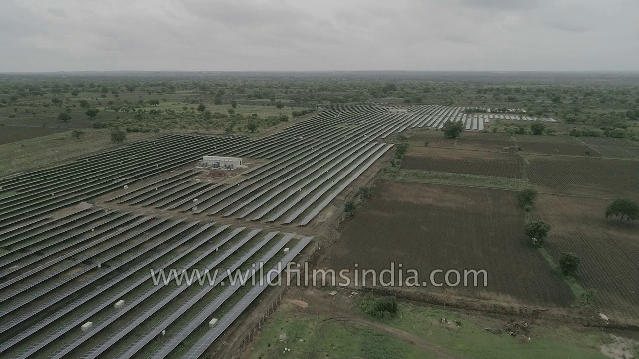 2.4 MW Solar Power Project at Sangareddy: Aerial view - YouTube
